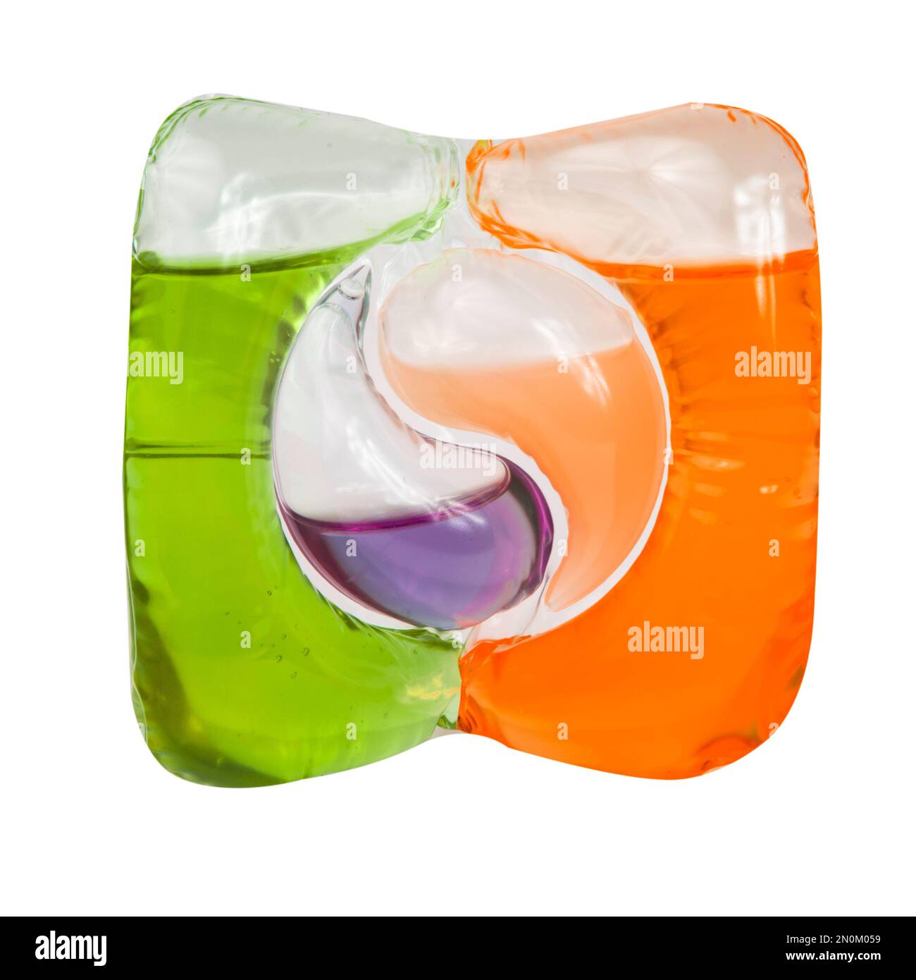 washing powder for colored laundry in a capsule cleaning gel isolated ...