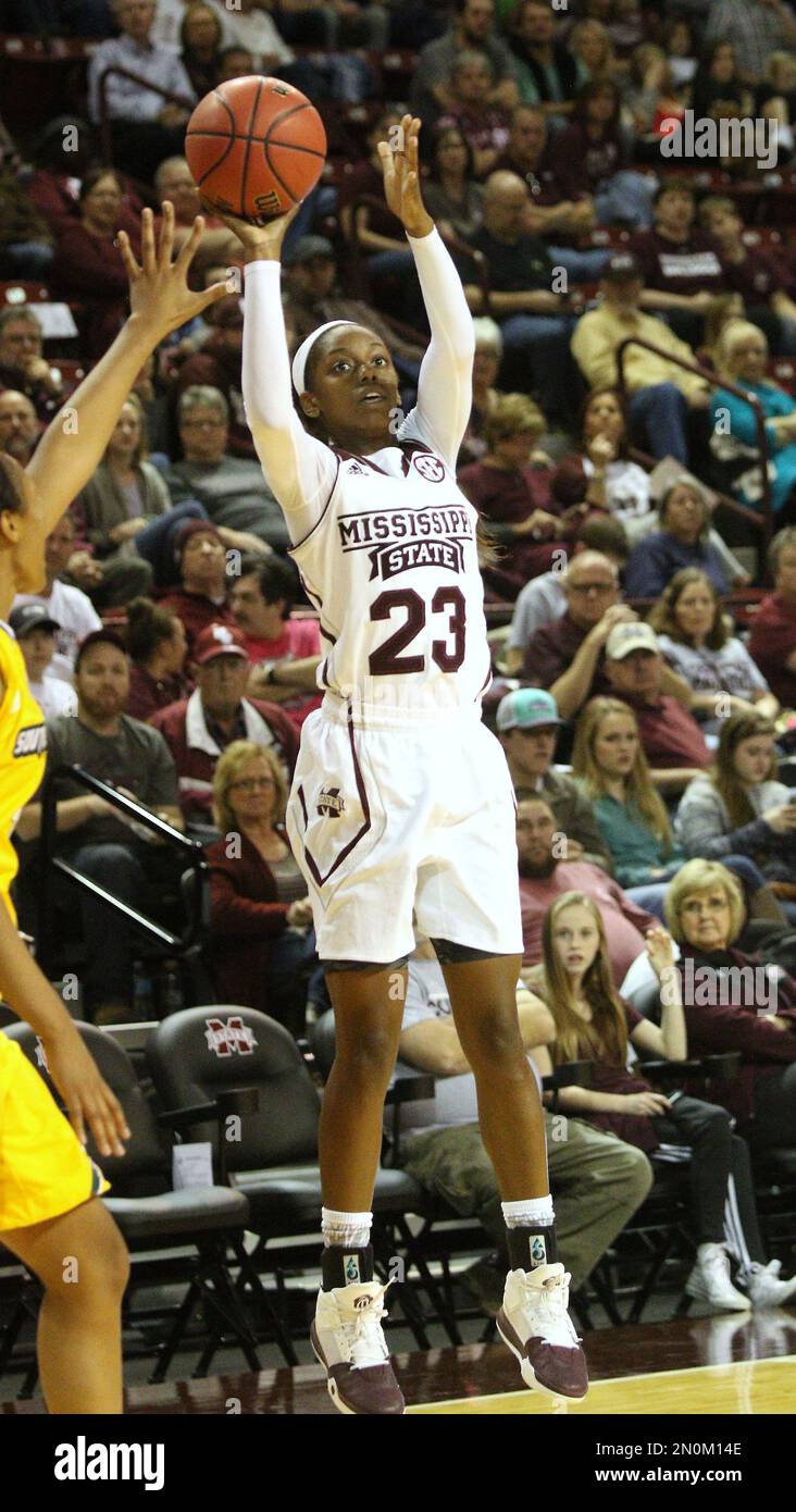 Mississippi State guard Kayla Nevitt (23) shoots over Southeastern ...