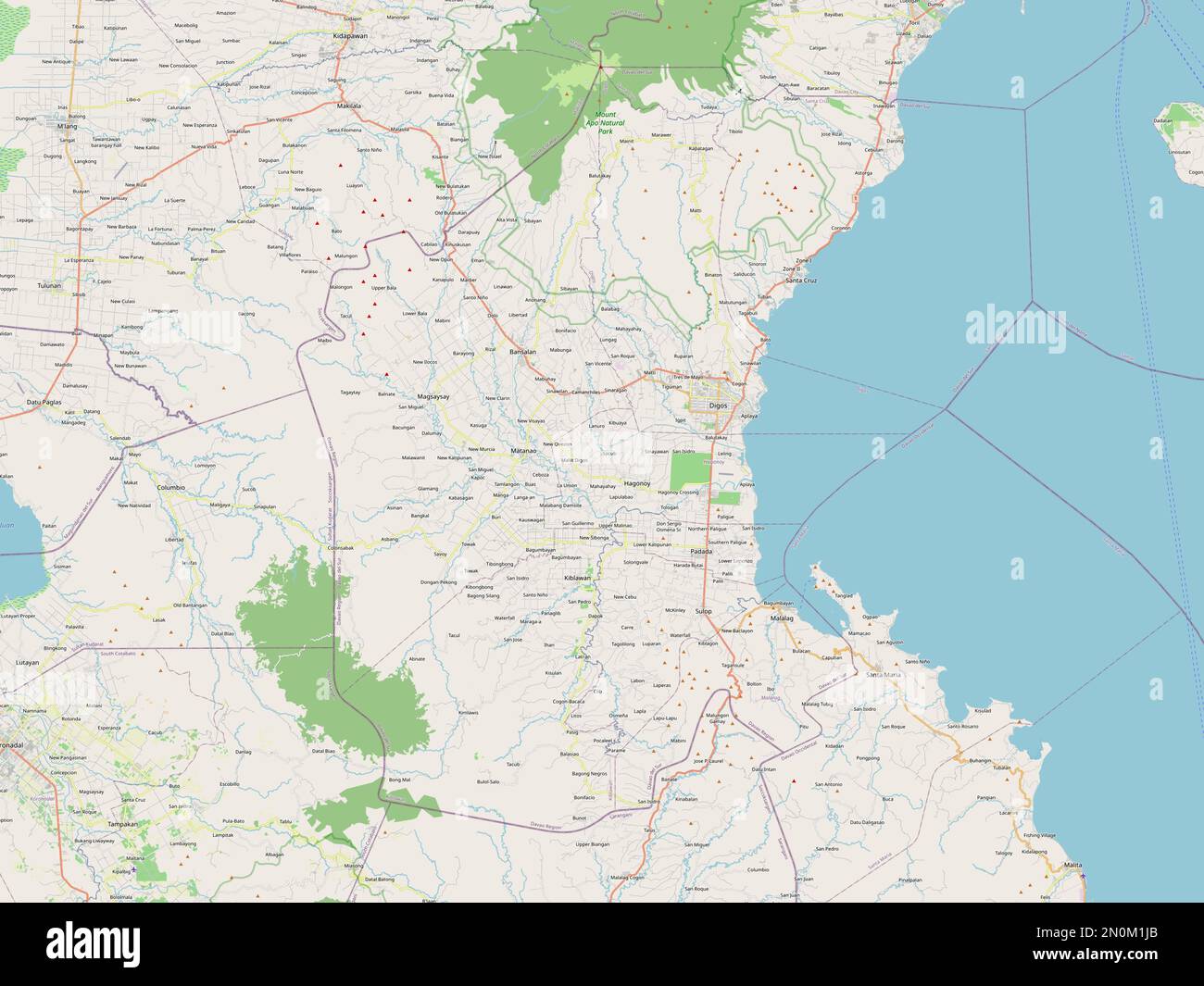 Davao del Sur, province of Philippines. Open Street Map Stock Photo - Alamy