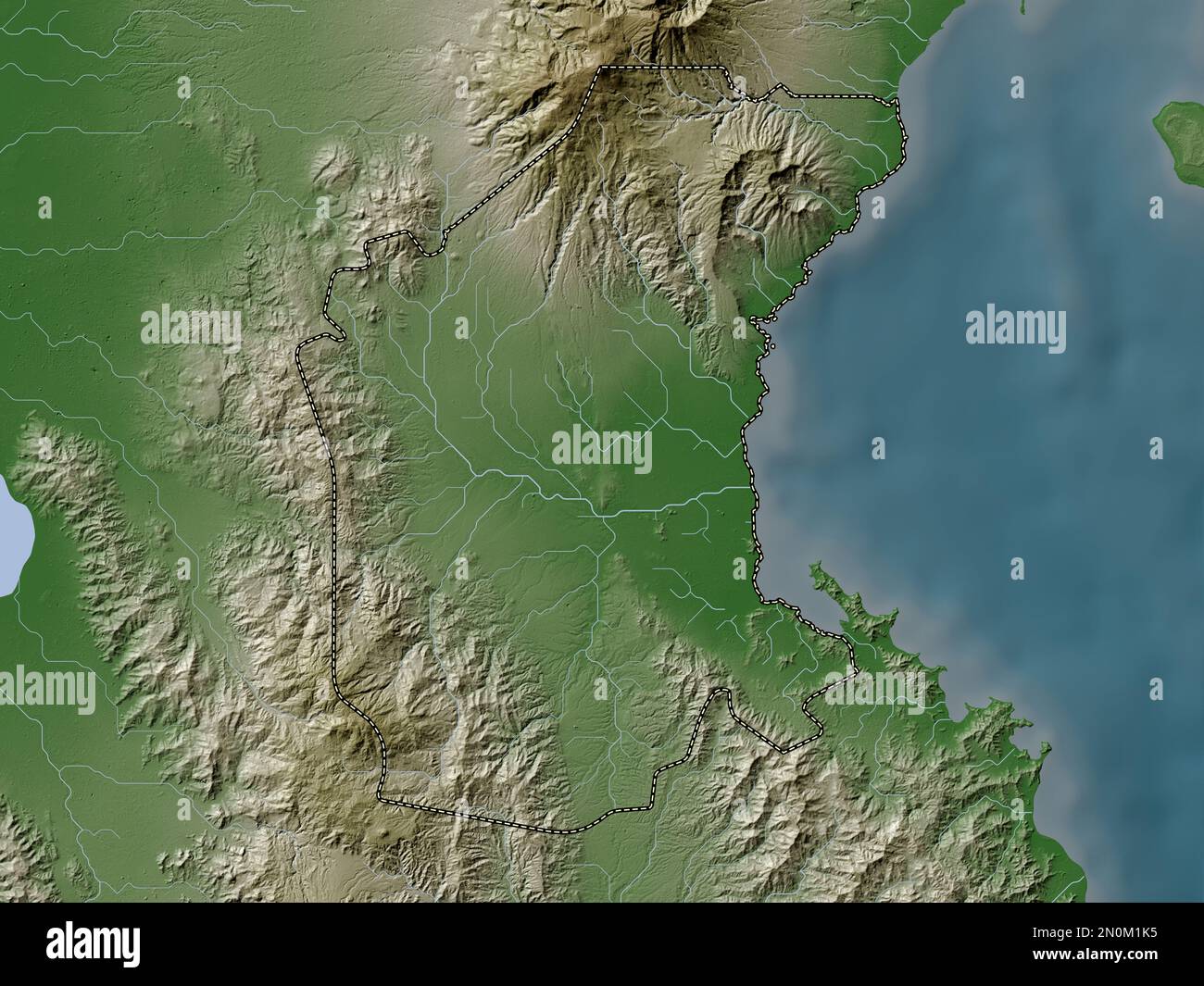 Davao del Sur, province of Philippines. Elevation map colored in wiki ...