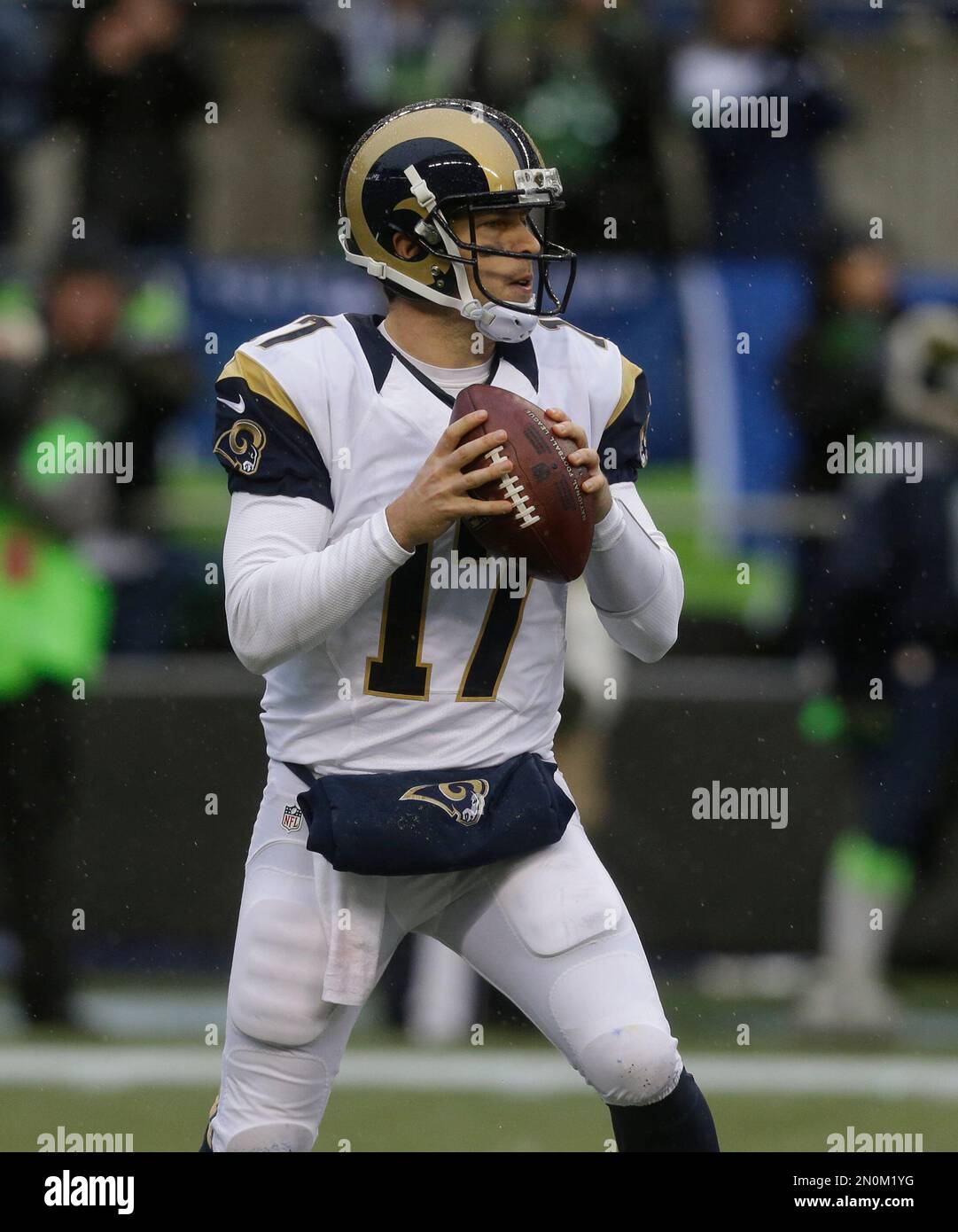 St. Louis Rams quarterback Case Keenum in action against the Seattle ...