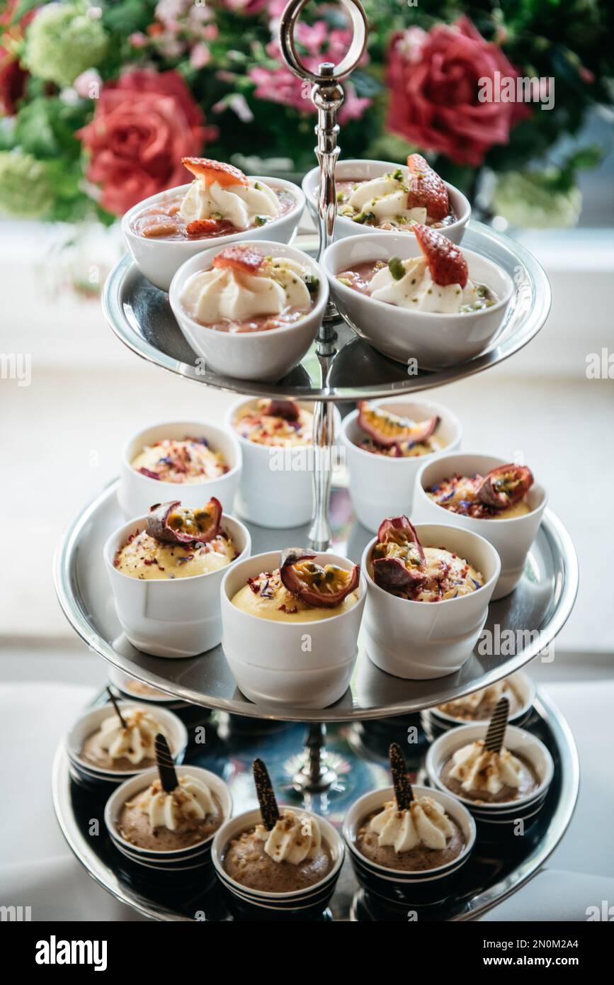 A vertical of a set of pastries for an event Stock Photo - Alamy