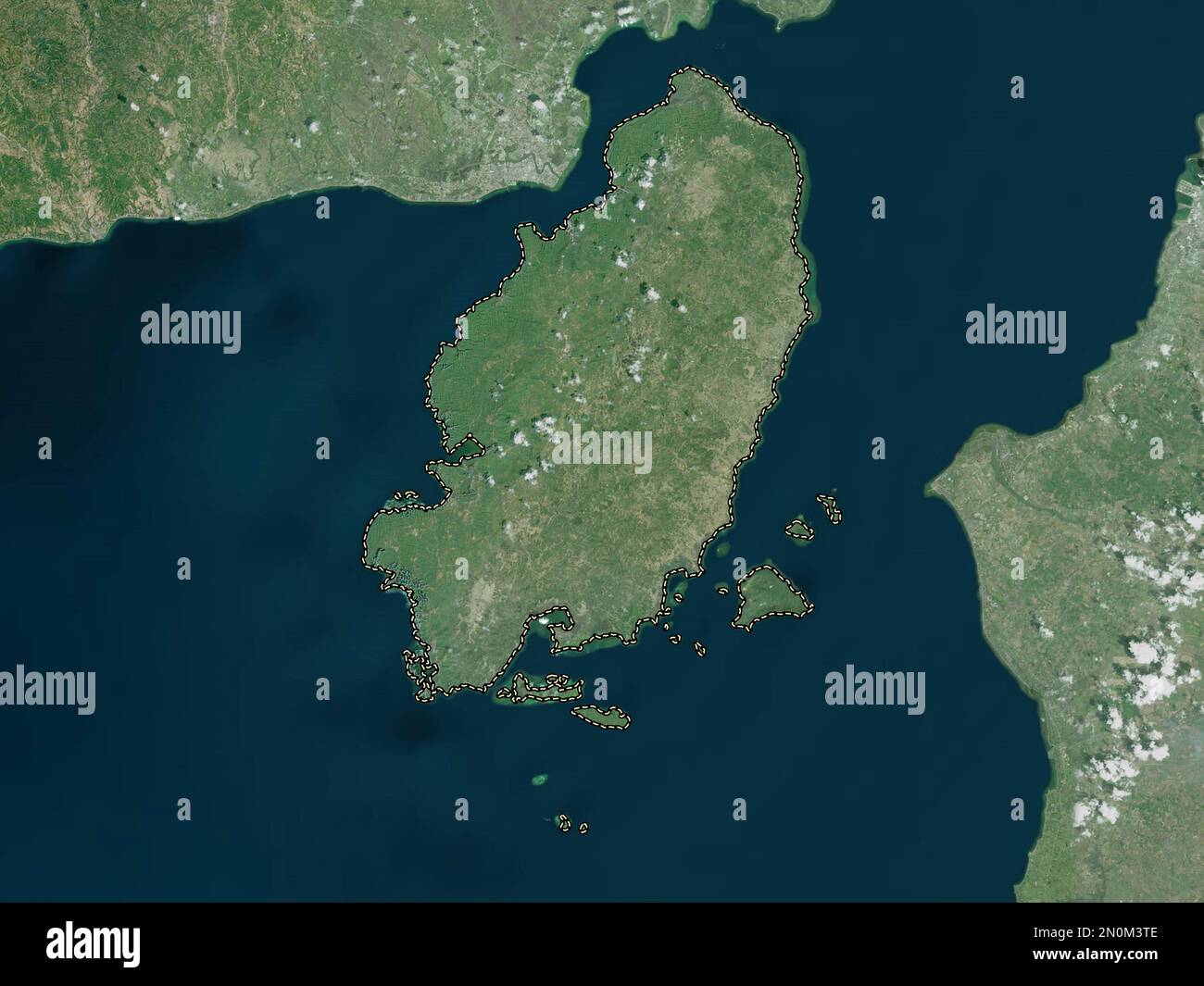 Guimaras, province of Philippines. High resolution satellite map Stock ...