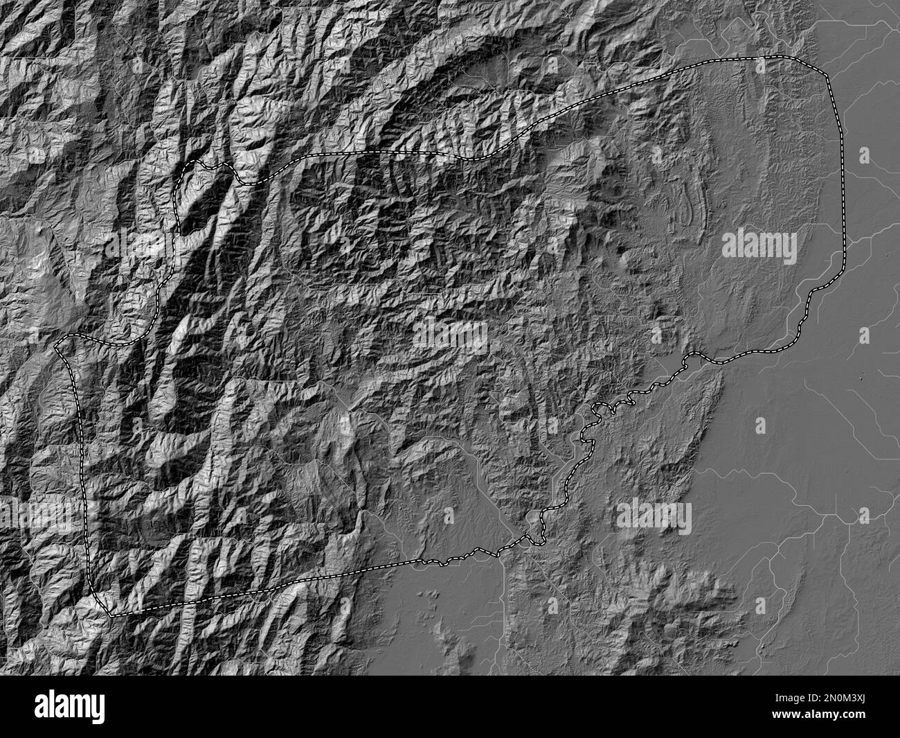 Ifugao, province of Philippines. Bilevel elevation map with lakes and ...