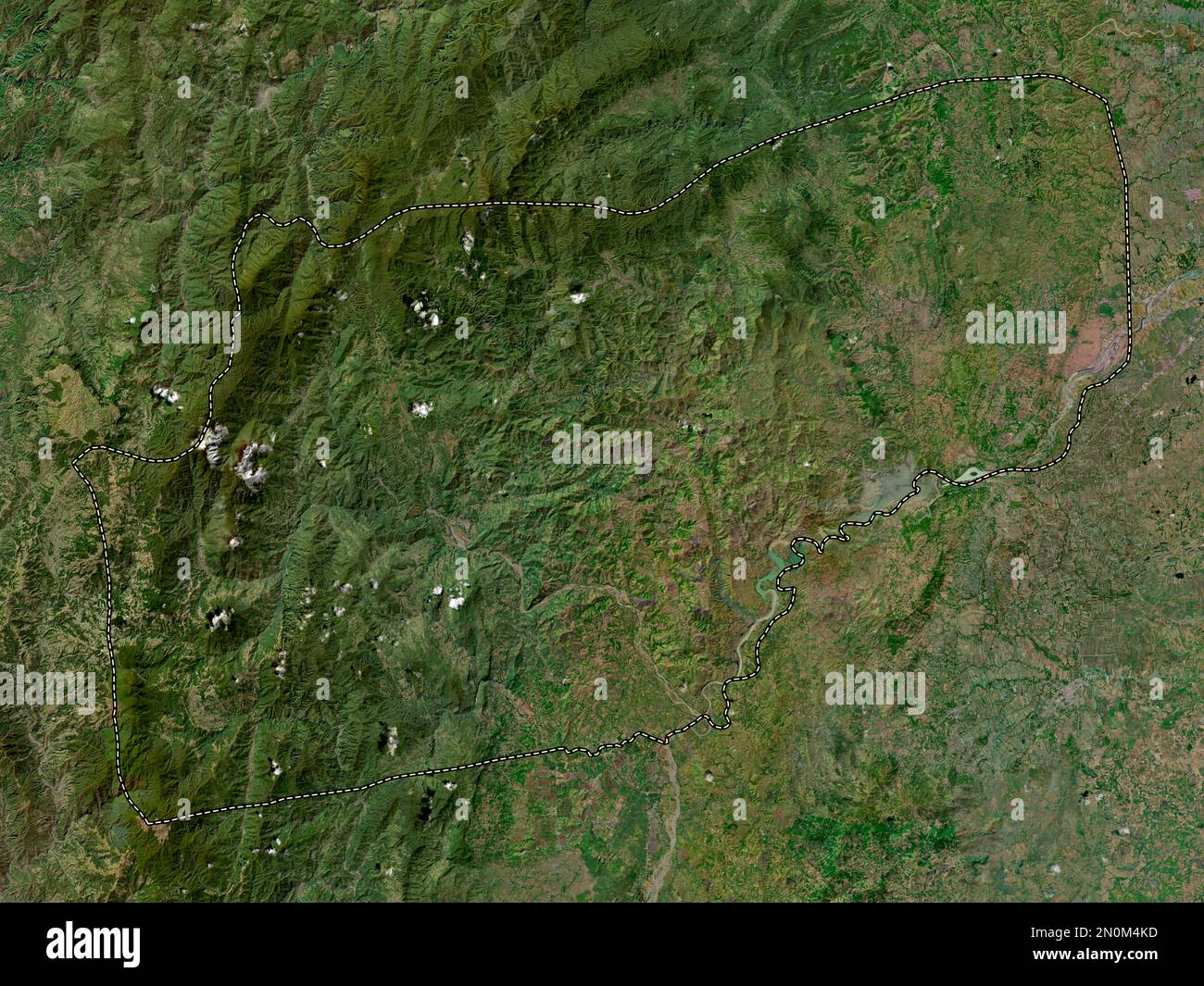 Ifugao, province of Philippines. High resolution satellite map Stock ...