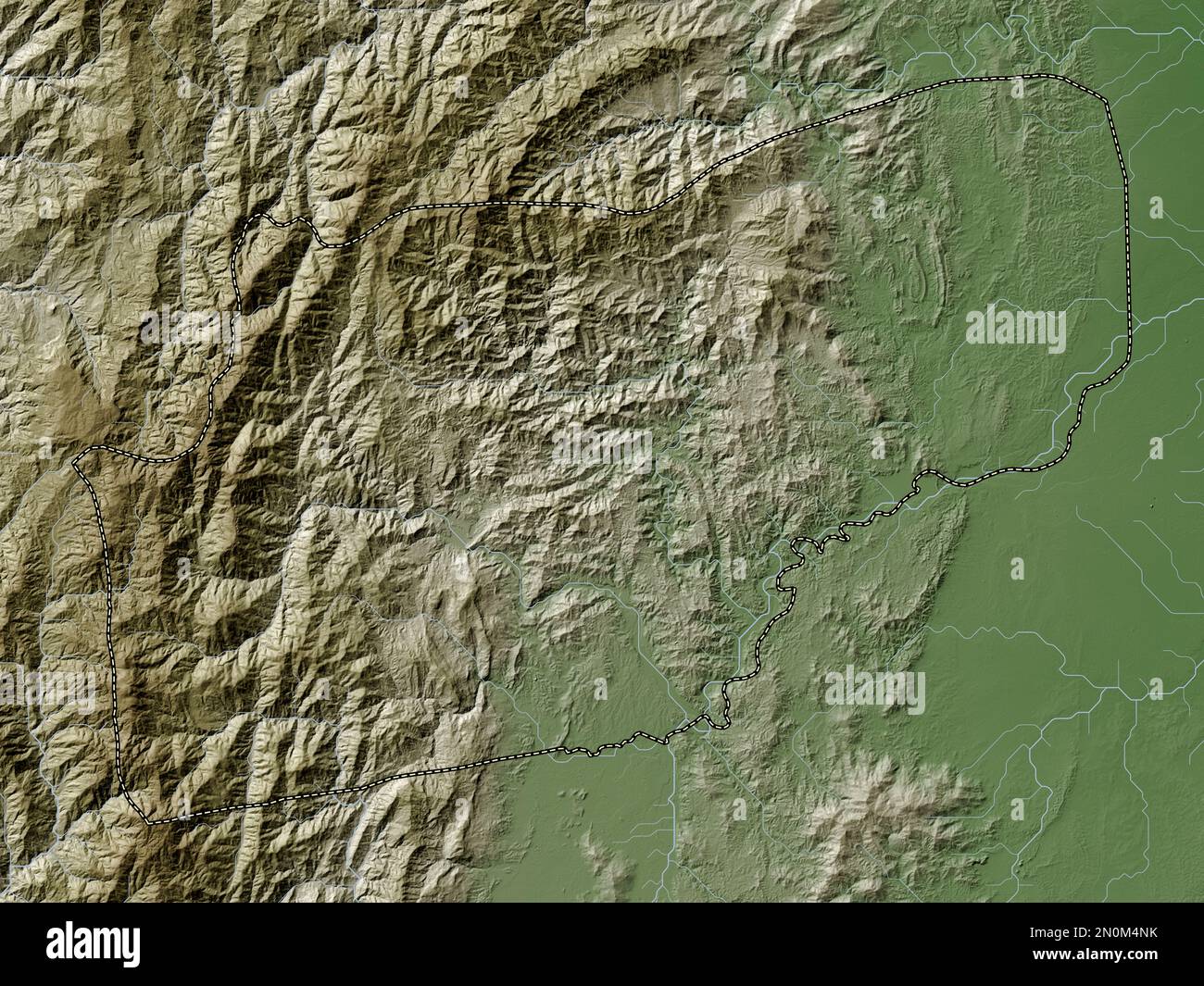 Ifugao, province of Philippines. Elevation map colored in wiki style ...