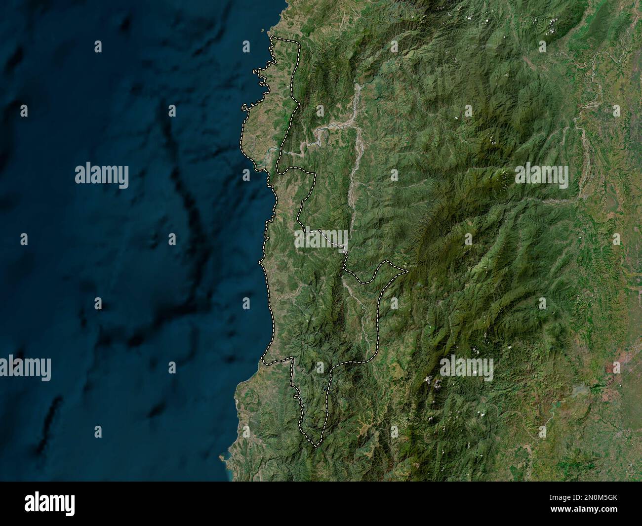 Ilocos Sur, province of Philippines. High resolution satellite map ...
