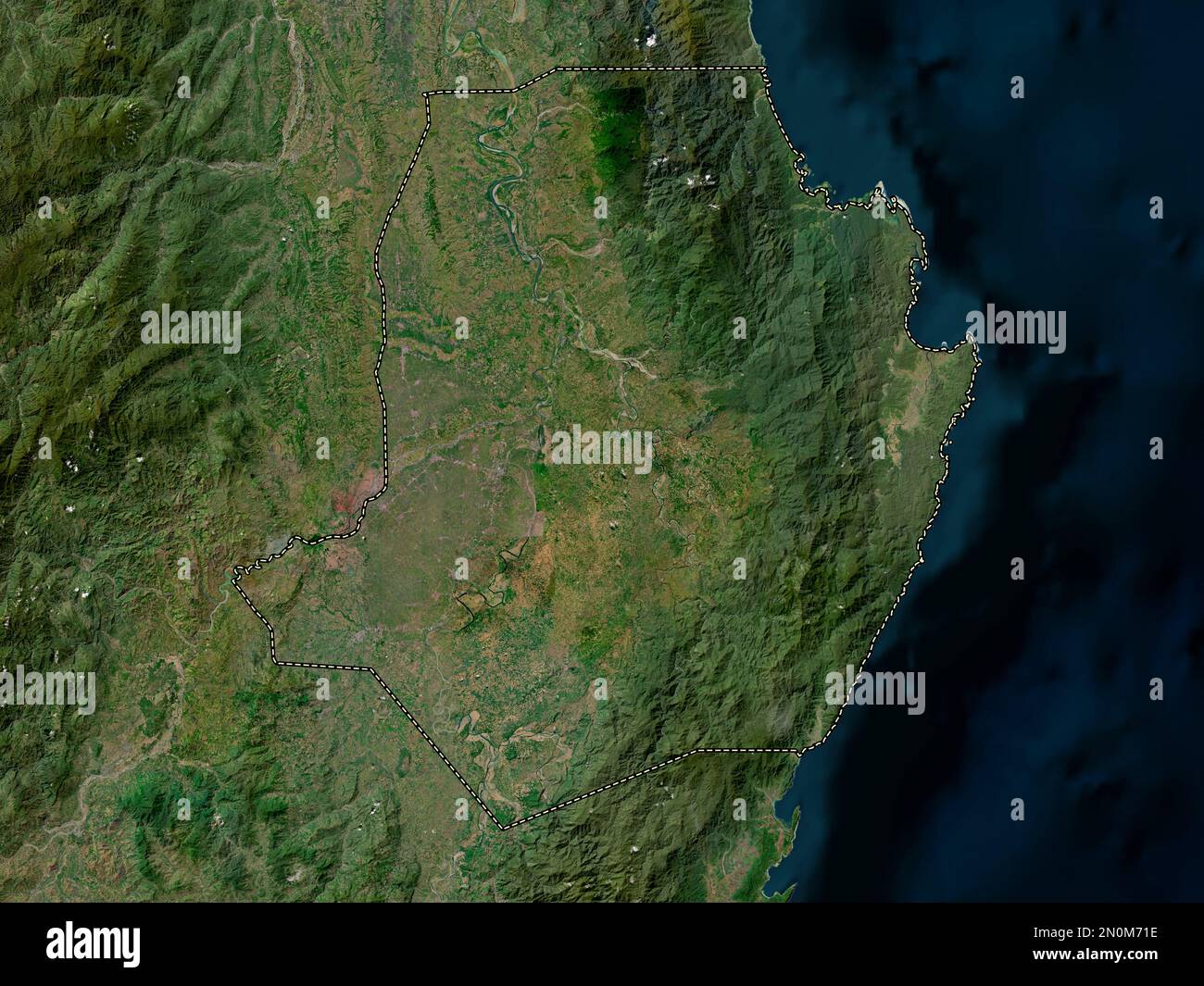 Isabela, province of Philippines. High resolution satellite map Stock ...