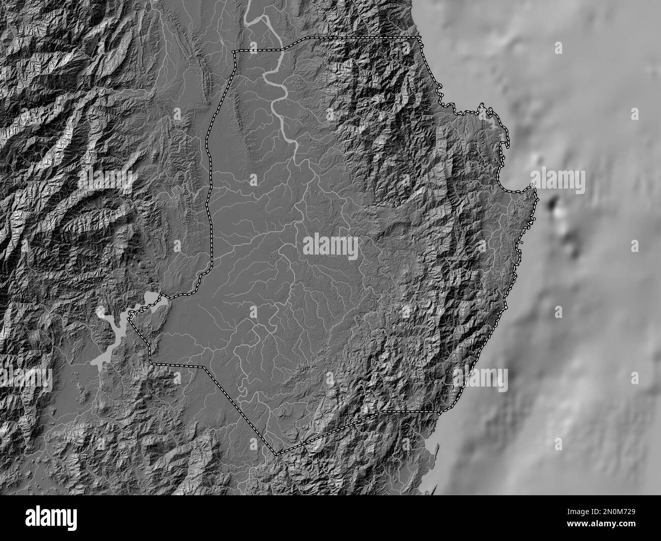 Isabela, province of Philippines. Bilevel elevation map with lakes and ...