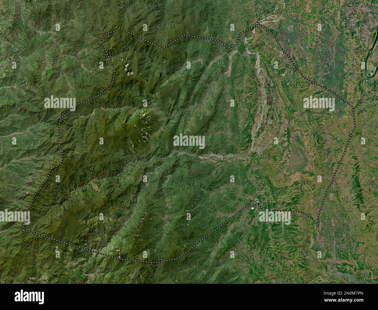 Kalinga, province of Philippines. High resolution satellite map Stock ...