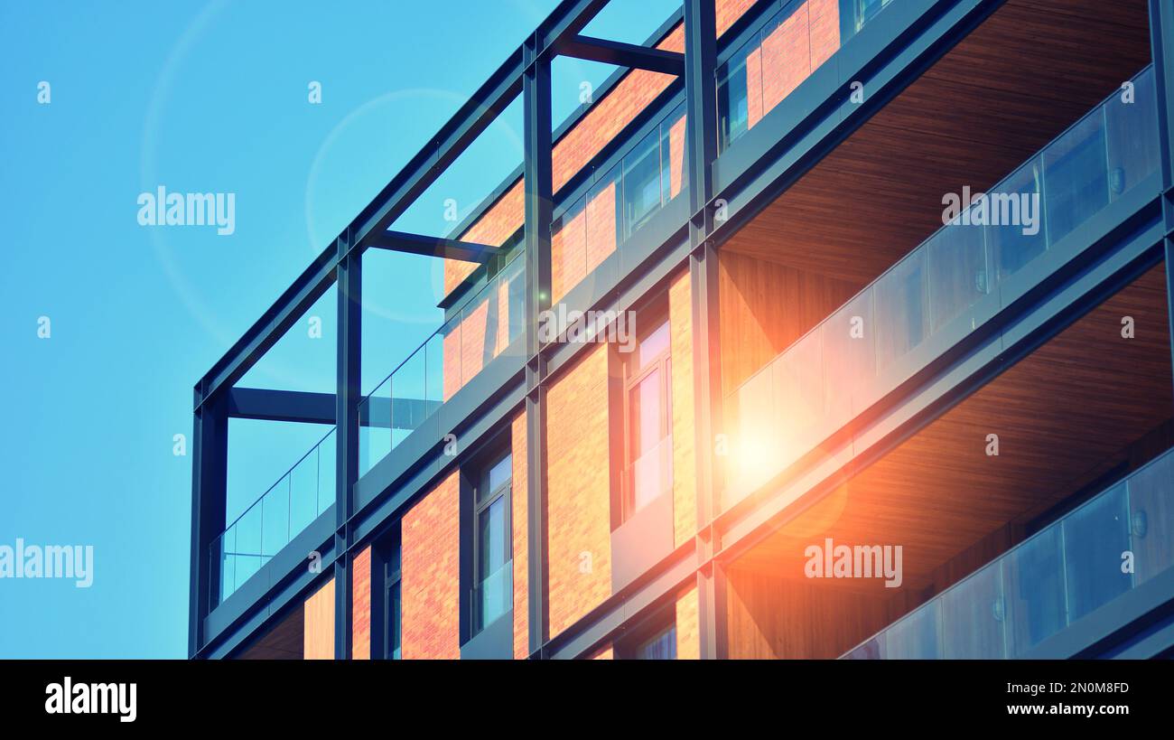 Apartment residential house and home facade architecture and outdoor ...