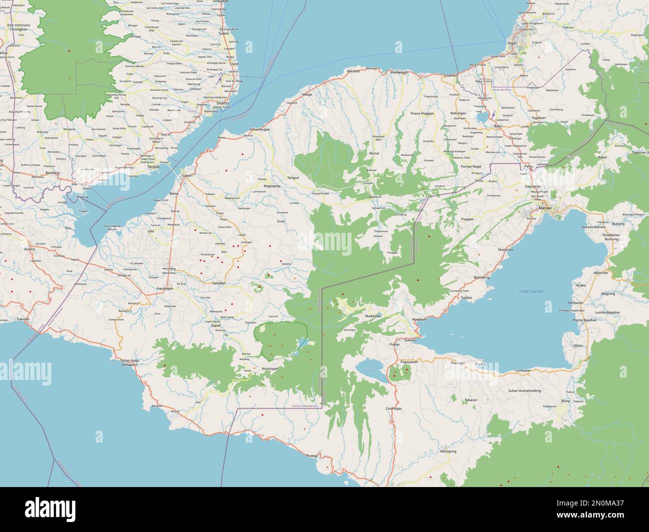 Lanao del Norte, province of Philippines. Open Street Map Stock Photo ...