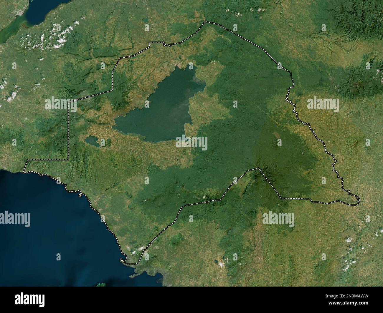 Lanao del Sur, province of Philippines. High resolution satellite map ...
