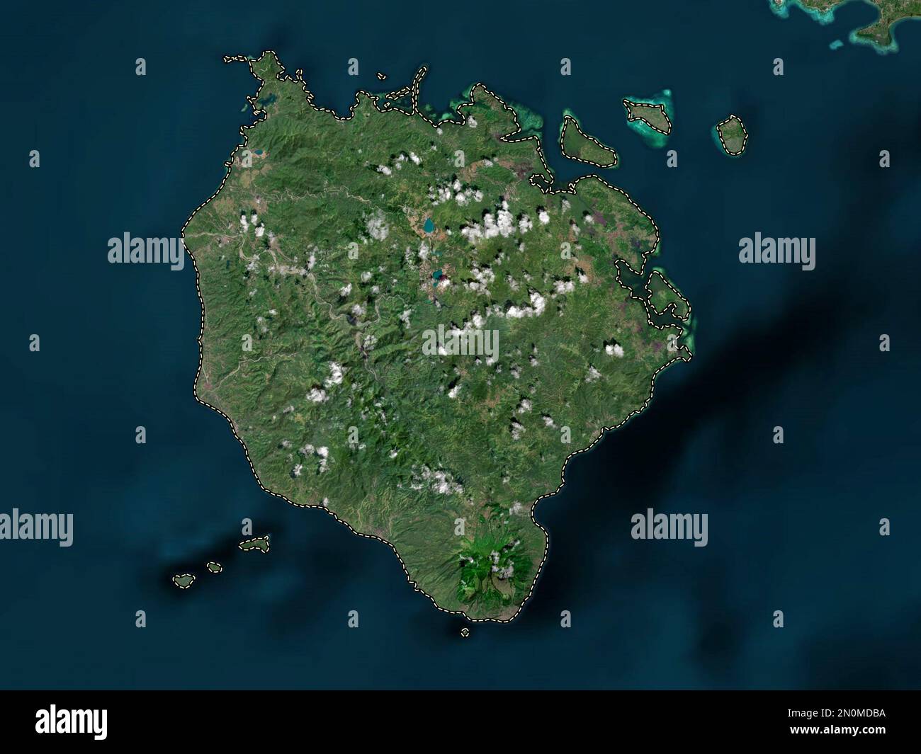Marinduque, province of Philippines. High resolution satellite map ...