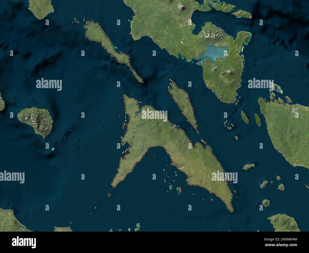 Masbate, province of Philippines. Low resolution satellite map Stock ...