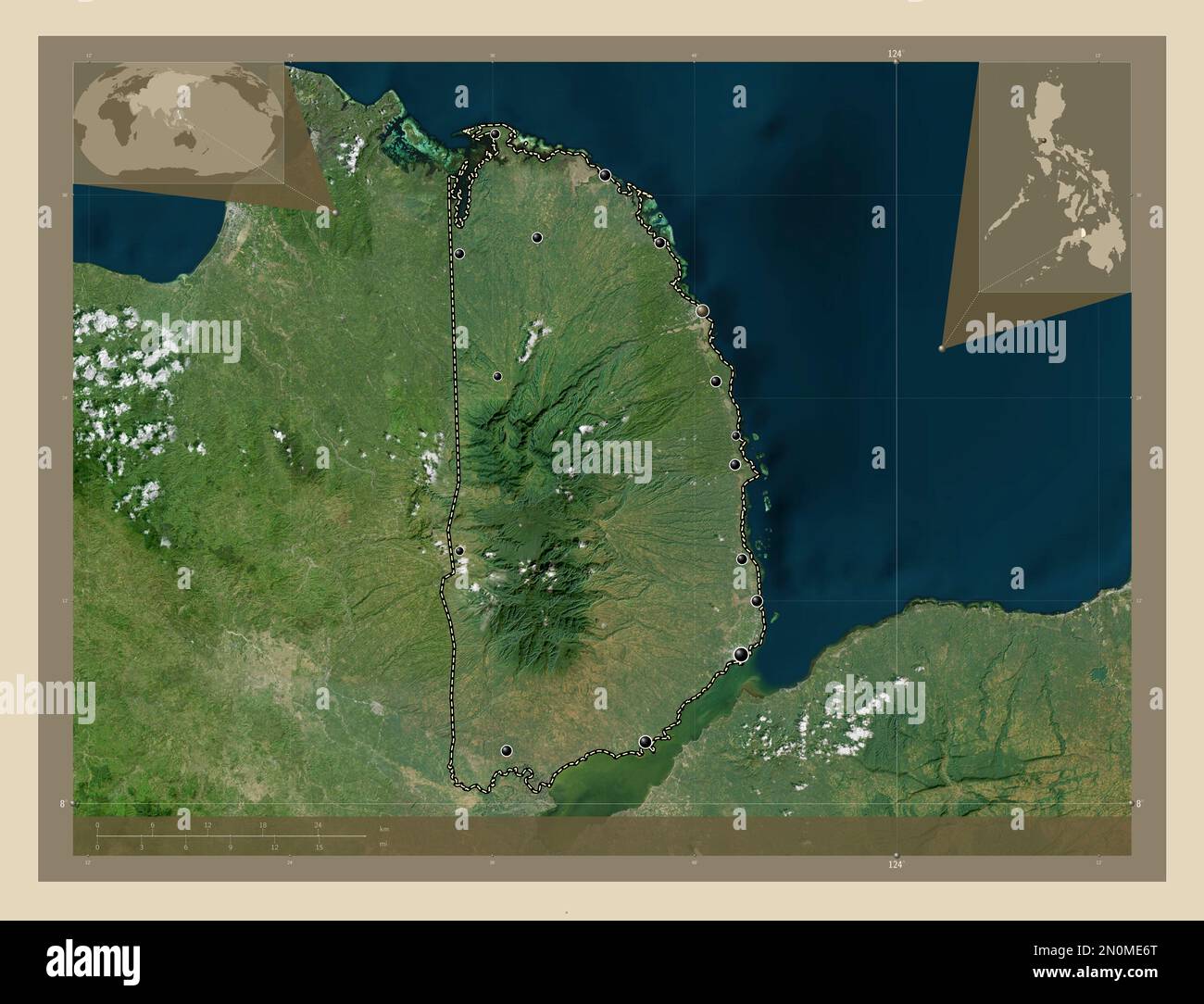 Misamis Occidental, province of Philippines. High resolution satellite ...