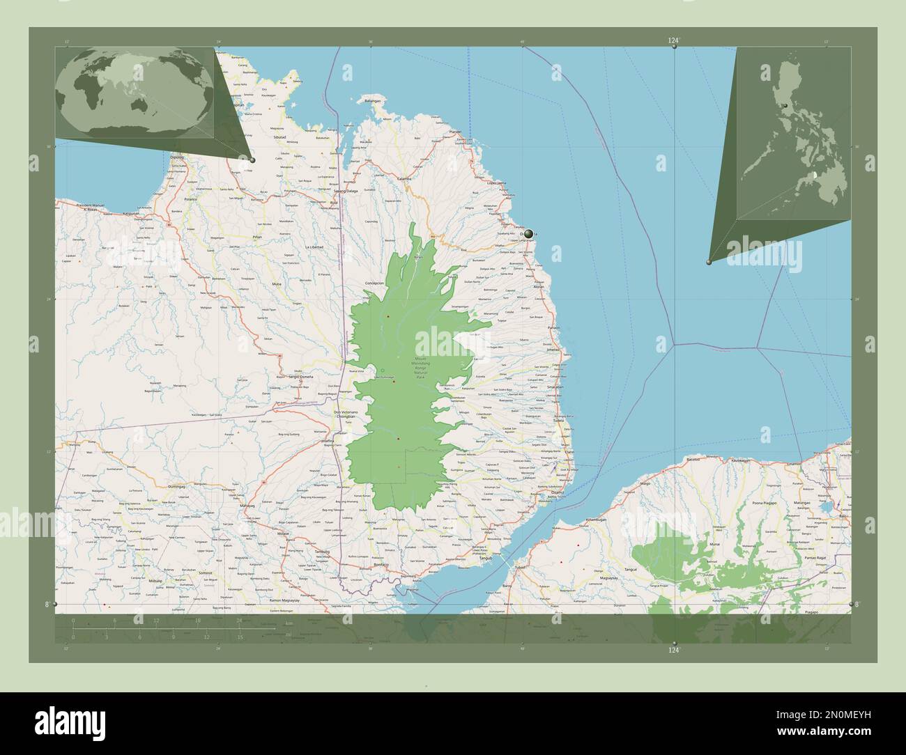 Misamis Occidental, province of Philippines. Open Street Map. Corner ...