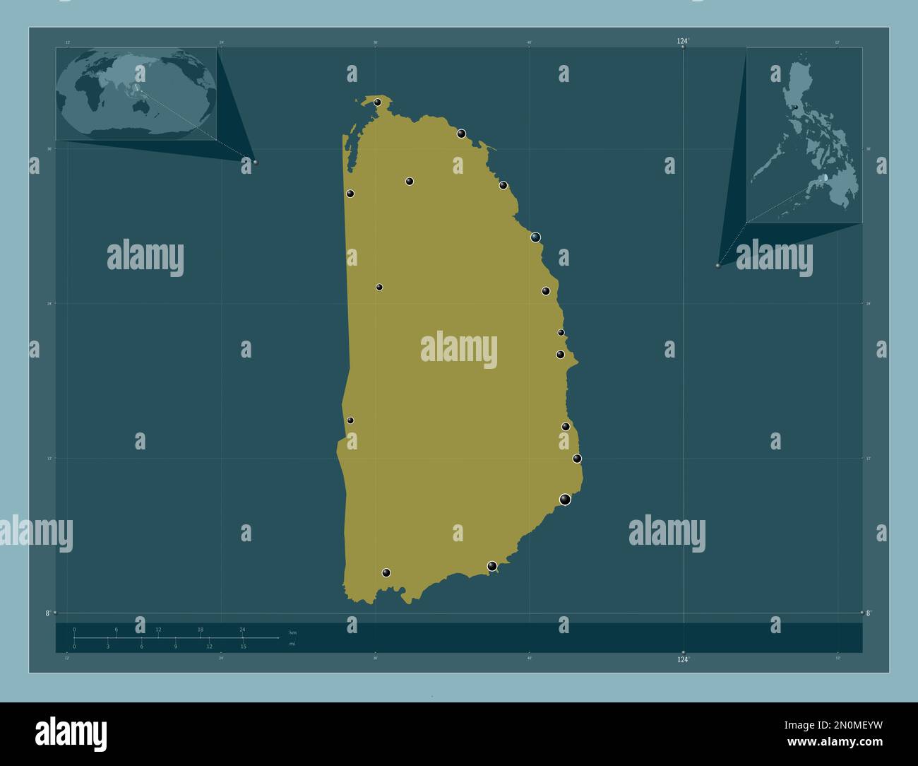 Misamis Occidental, province of Philippines. Solid color shape ...