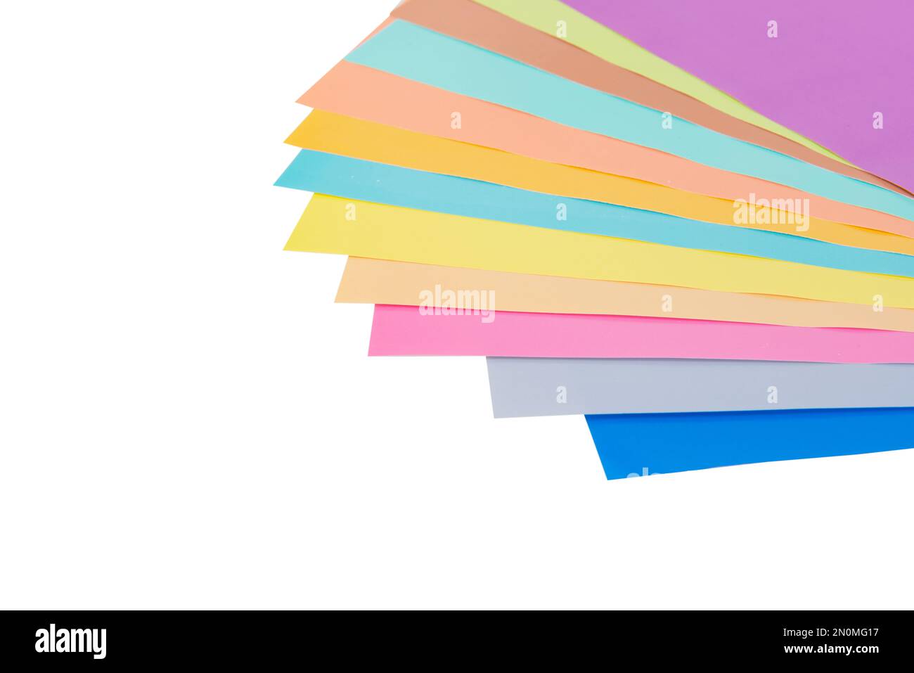 Folders in different pastel colors isolated on white background Stock ...