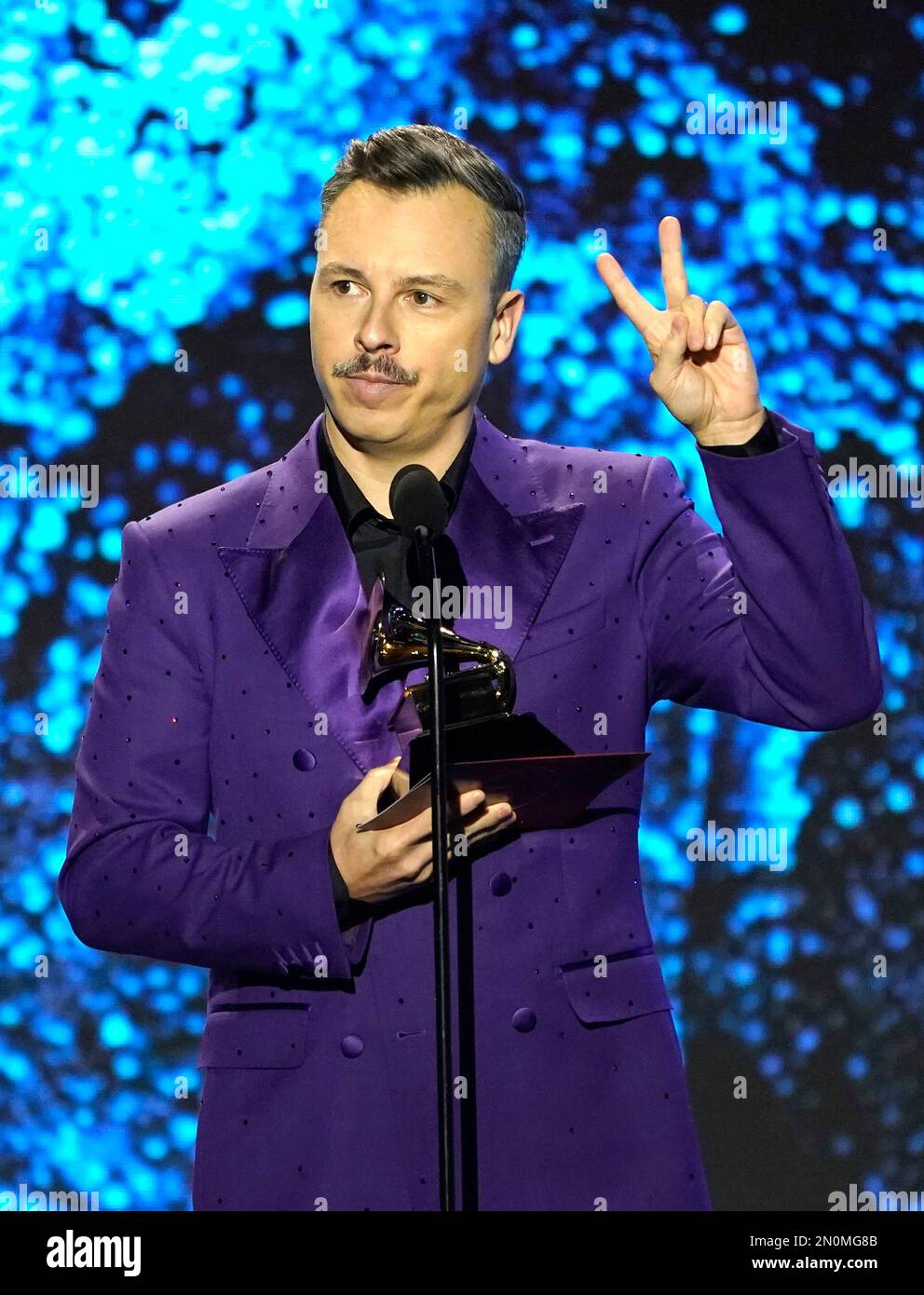 Purple Disco Machine accepts the award for best remixed recording, non ...