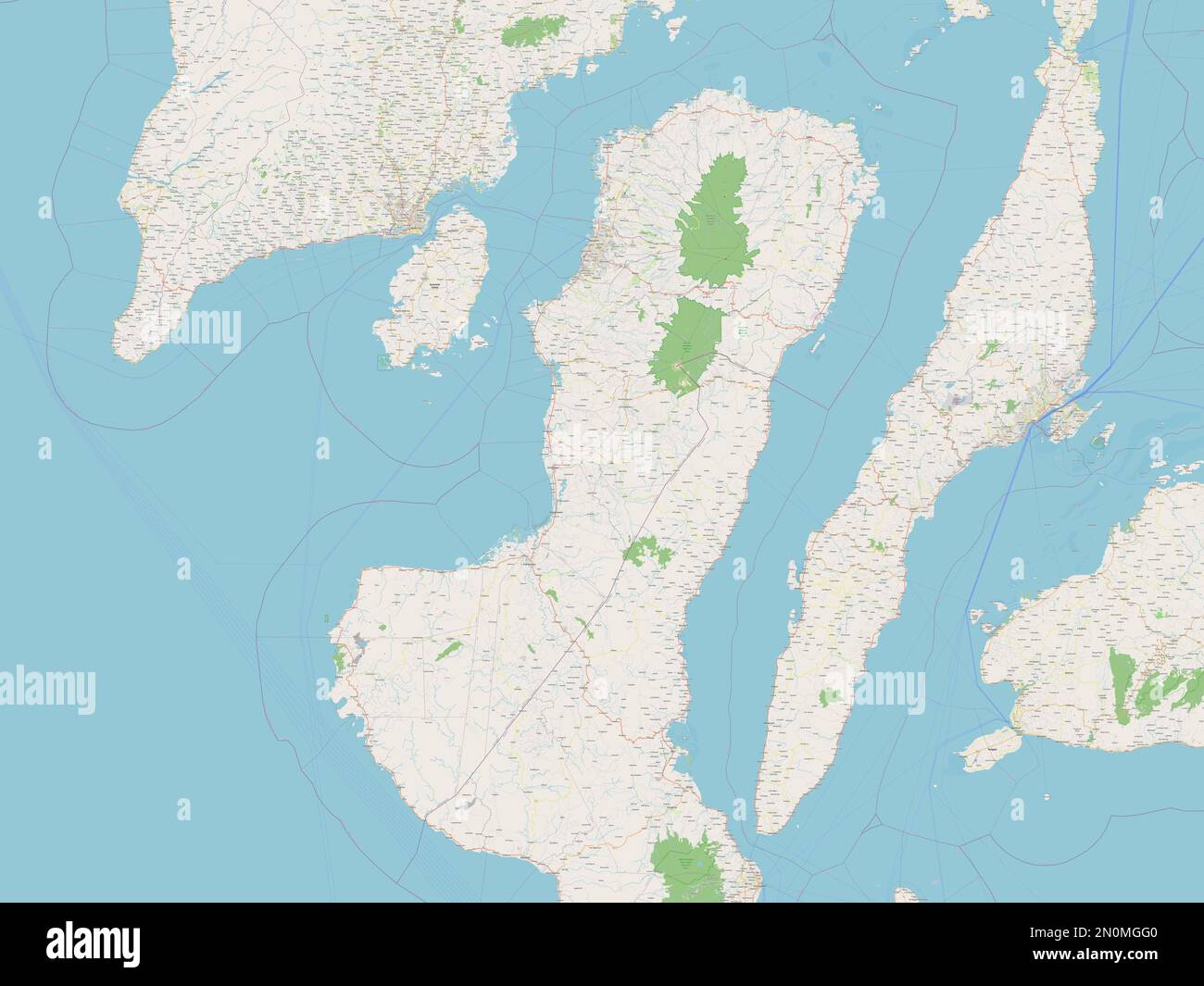 Negros Occidental, province of Philippines. Open Street Map Stock Photo ...