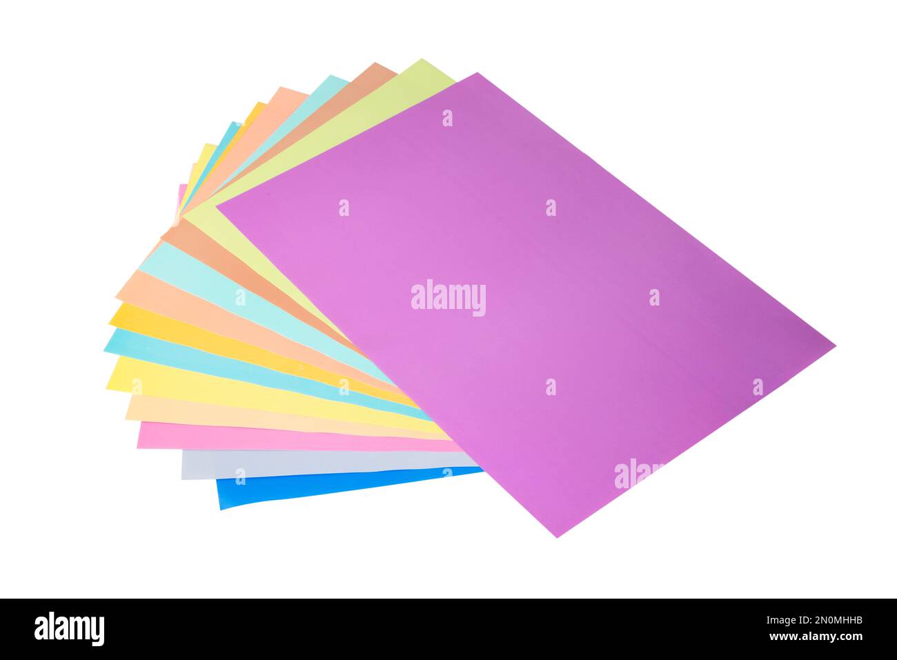Folders in different pastel colors isolated on white background Stock ...