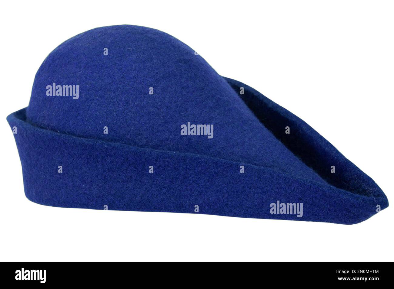 Blue bycocket or bycoket. Hat that was fashionable for both men and ...