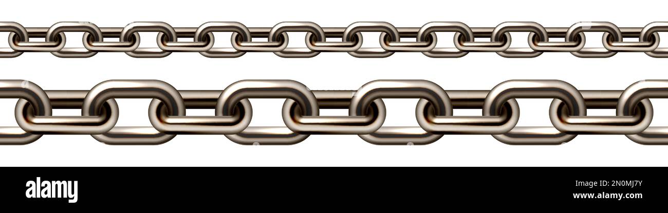 Realistic brown metal chain with old rusty links isolated on white ...