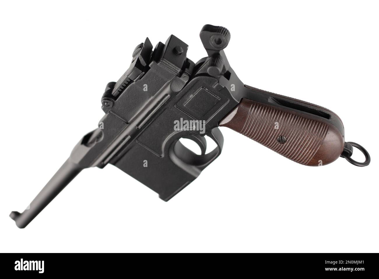 German Army WWI era pistol model 1896 isolated on white background ...