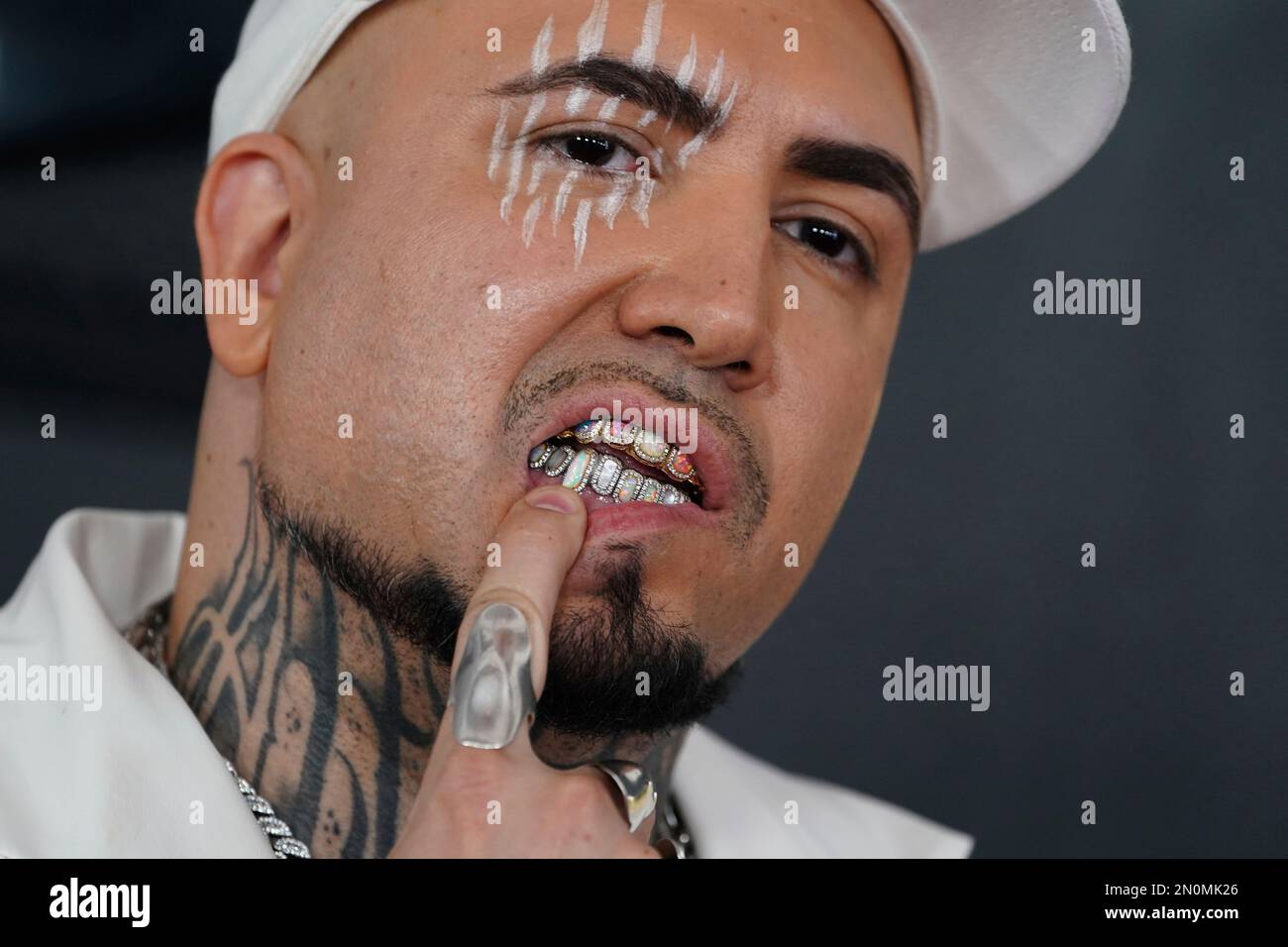 Alligator Jesus arrives at the 65th annual Grammy Awards on Sunday, Feb ...