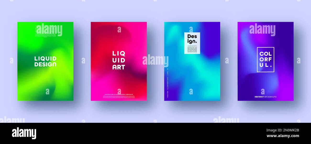 Colorful modern abstract backgrounds with neon red, green, blue, purple ...