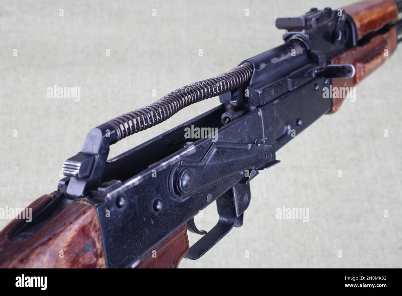 kalashnikov AKM assault rifle with receiver cover removed Stock Photo ...