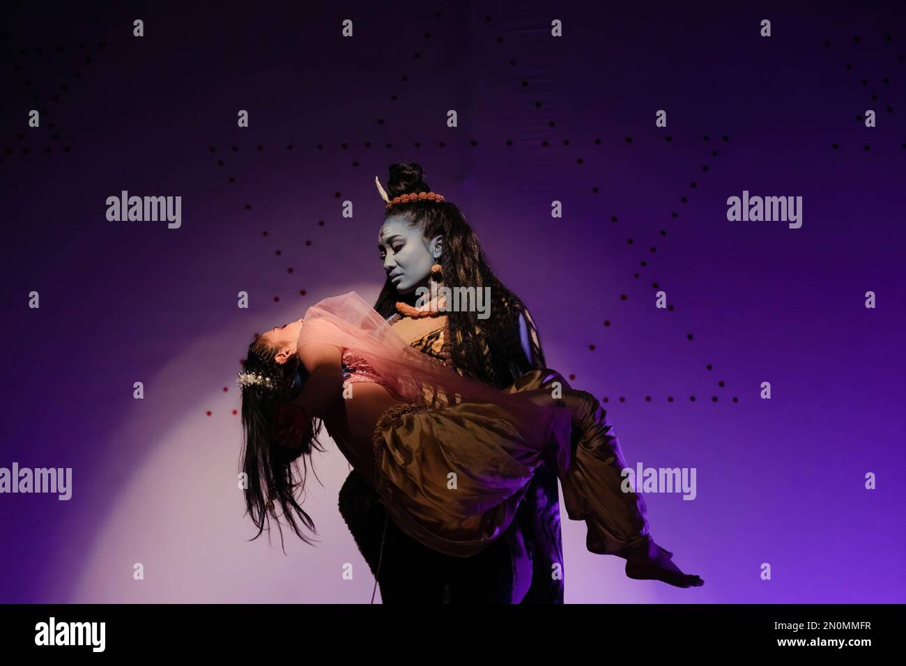 Artist affiliated with an aesthetic dance studio, dress as lord Shiva ...