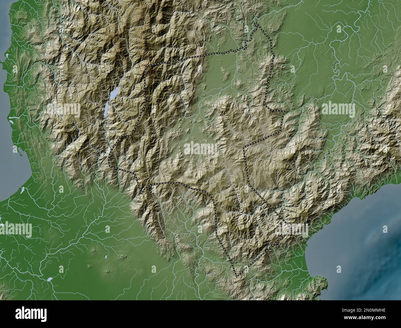 Nueva Vizcaya, province of Philippines. Elevation map colored in wiki ...