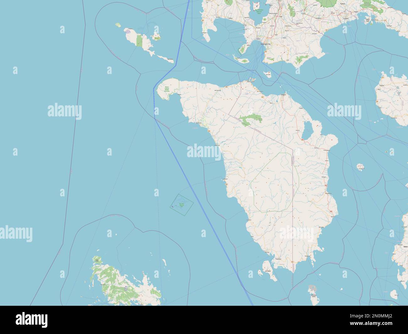 Occidental Mindoro, province of Philippines. Open Street Map Stock ...