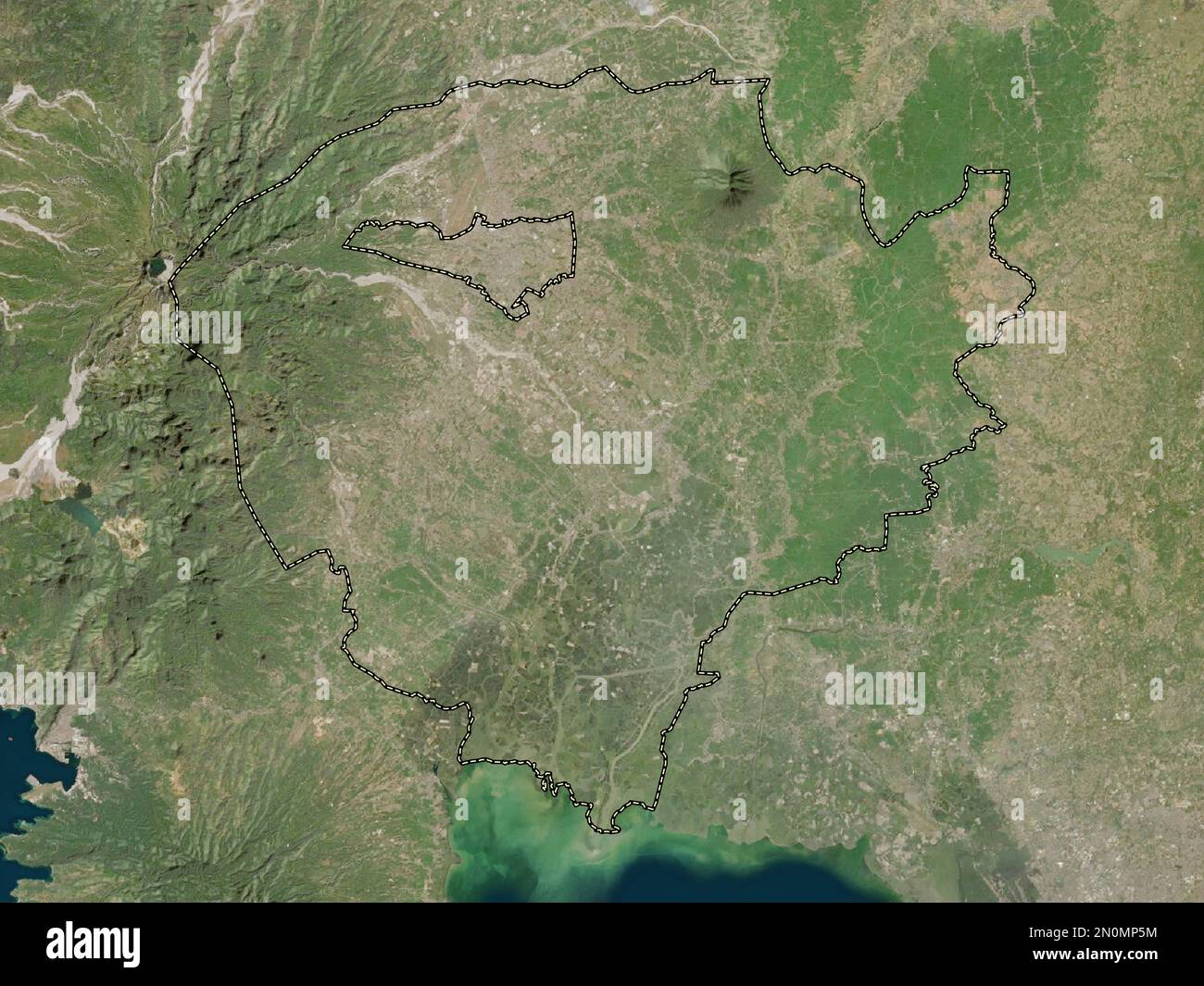 Pampanga, province of Philippines. Low resolution satellite map Stock ...