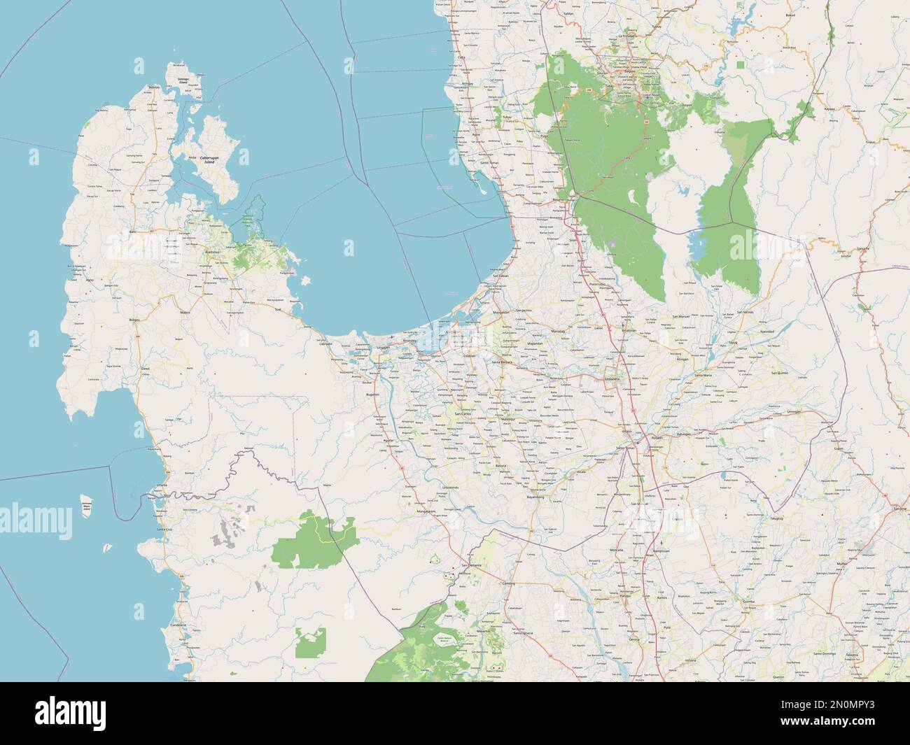 Pangasinan, province of Philippines. Open Street Map Stock Photo - Alamy
