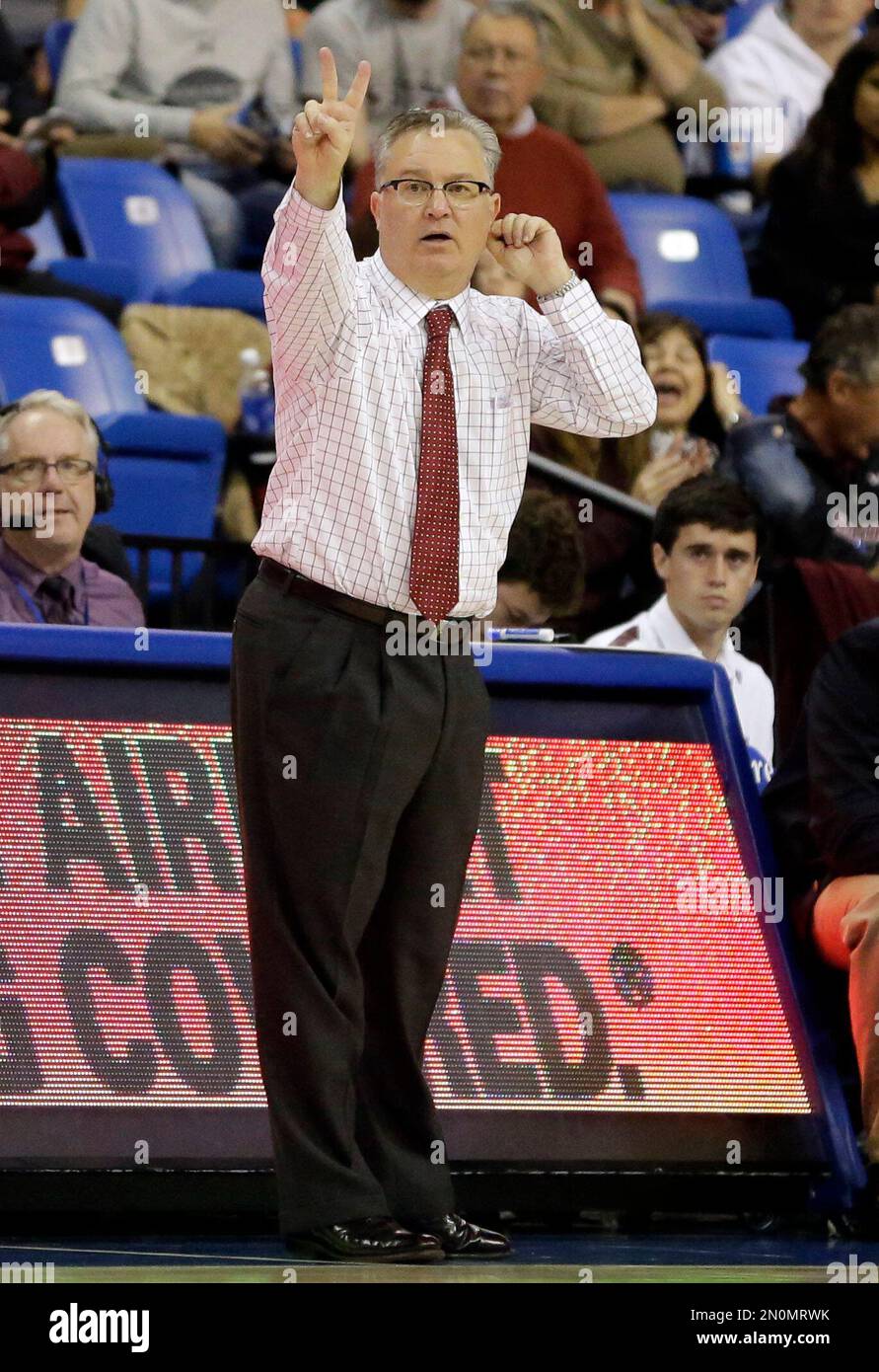 Southern Illinois head coach Barry Hinson is seen on the sidelines ...