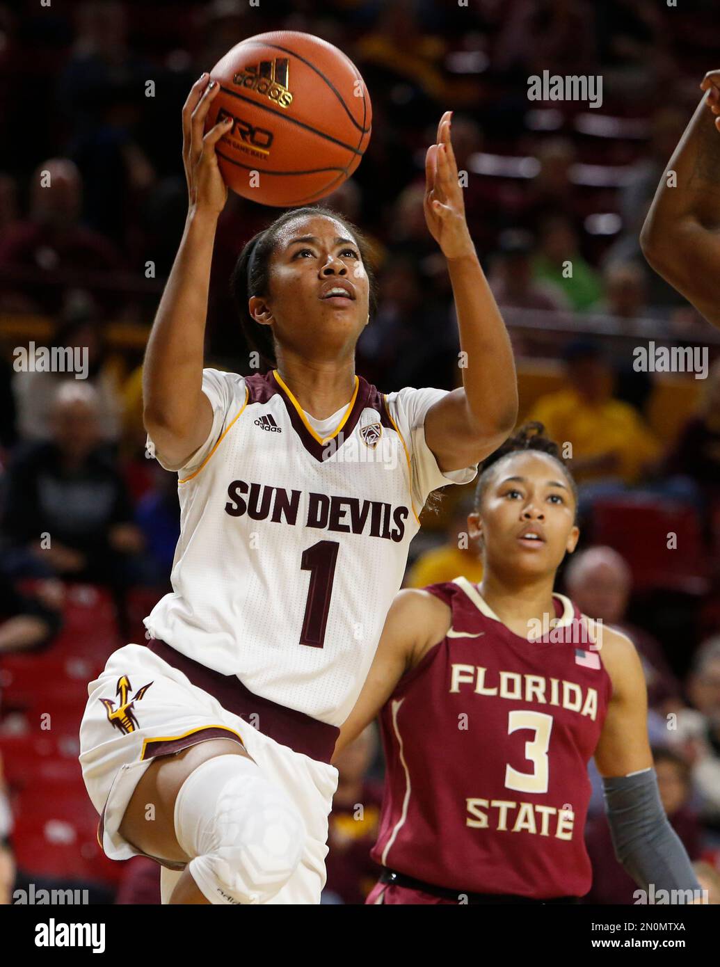 Arizona State guard Arnecia Hawkins (1) during the third quarter of an ...