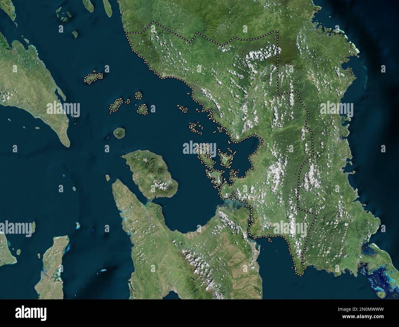 Samar, province of Philippines. High resolution satellite map Stock Photo - Alamy
