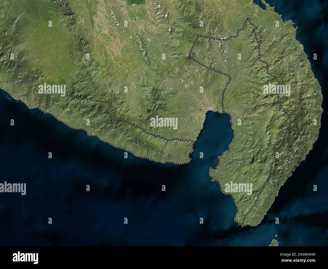 Sarangani, province of Philippines. Low resolution satellite map Stock ...
