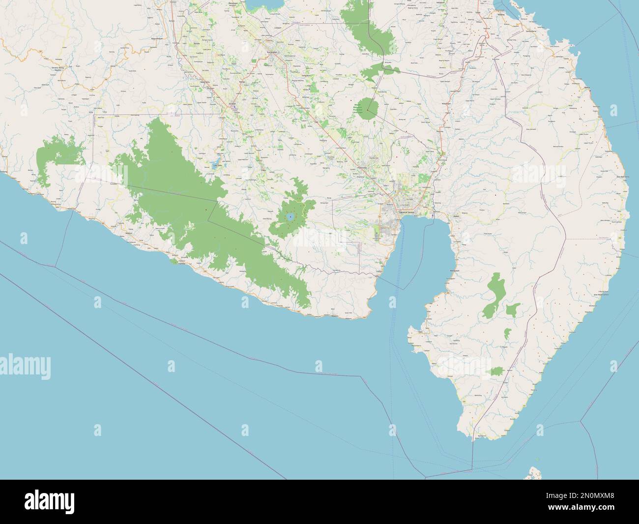 Sarangani, province of Philippines. Open Street Map Stock Photo - Alamy