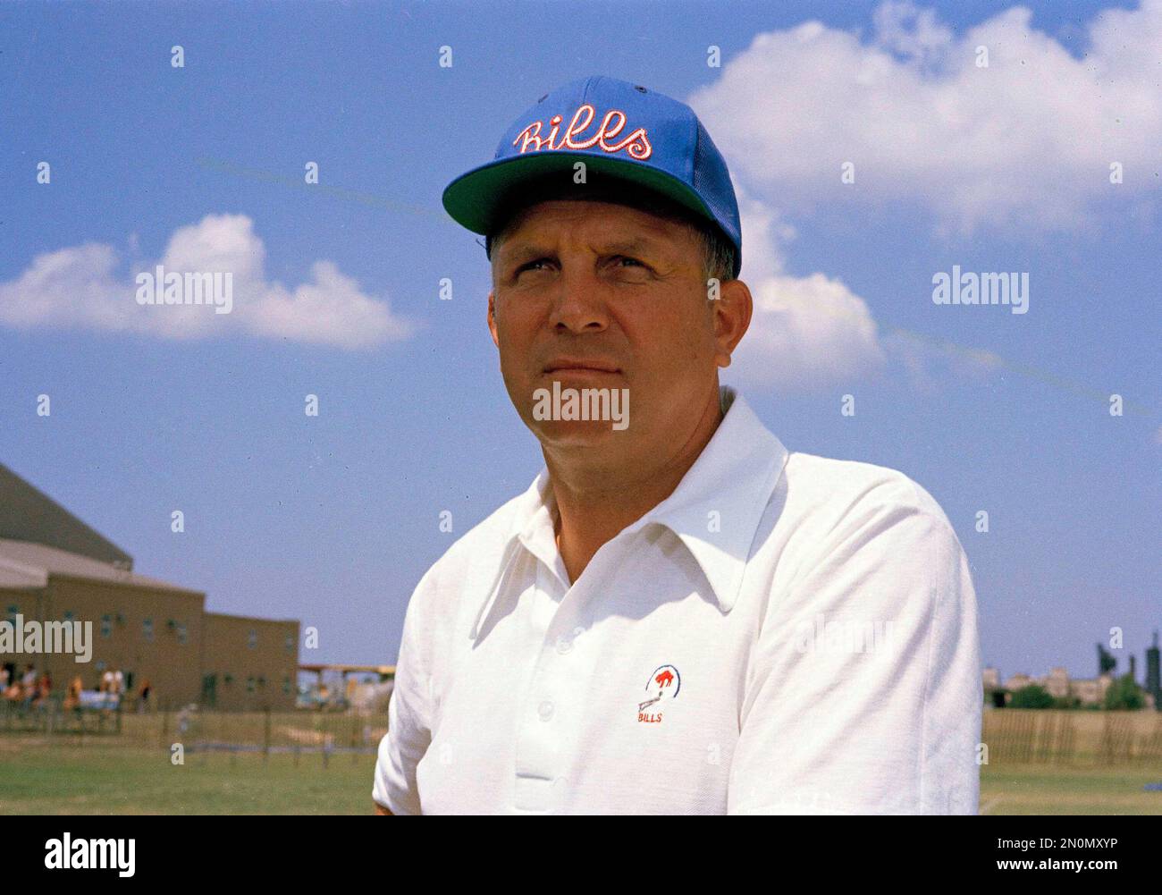Lou Saban head coach of the Buffalo Bills is shown in 1973. Exact date ...