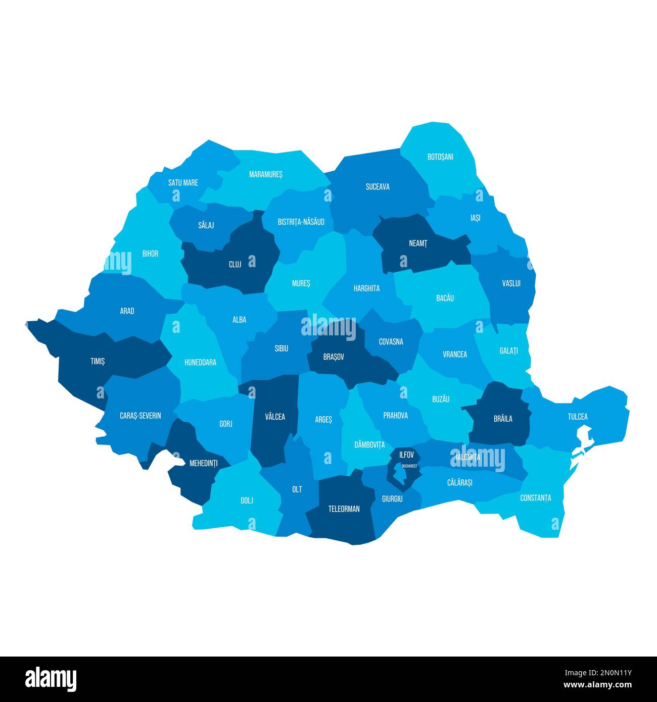 Romanian Political Map Romania Political Map Of Administrative