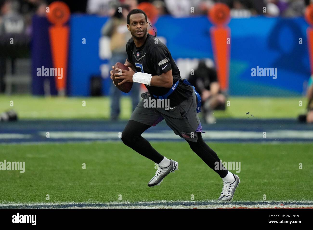 NFC quarterback Geno Smith (7) of the Seattle Seahawks during the flag ...
