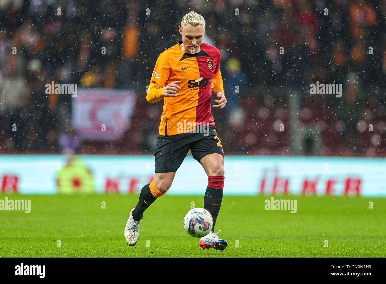 ISTANBUL, TURKEY - FEBRUARY 5: Victor Nelsson of Galatasaray during the ...