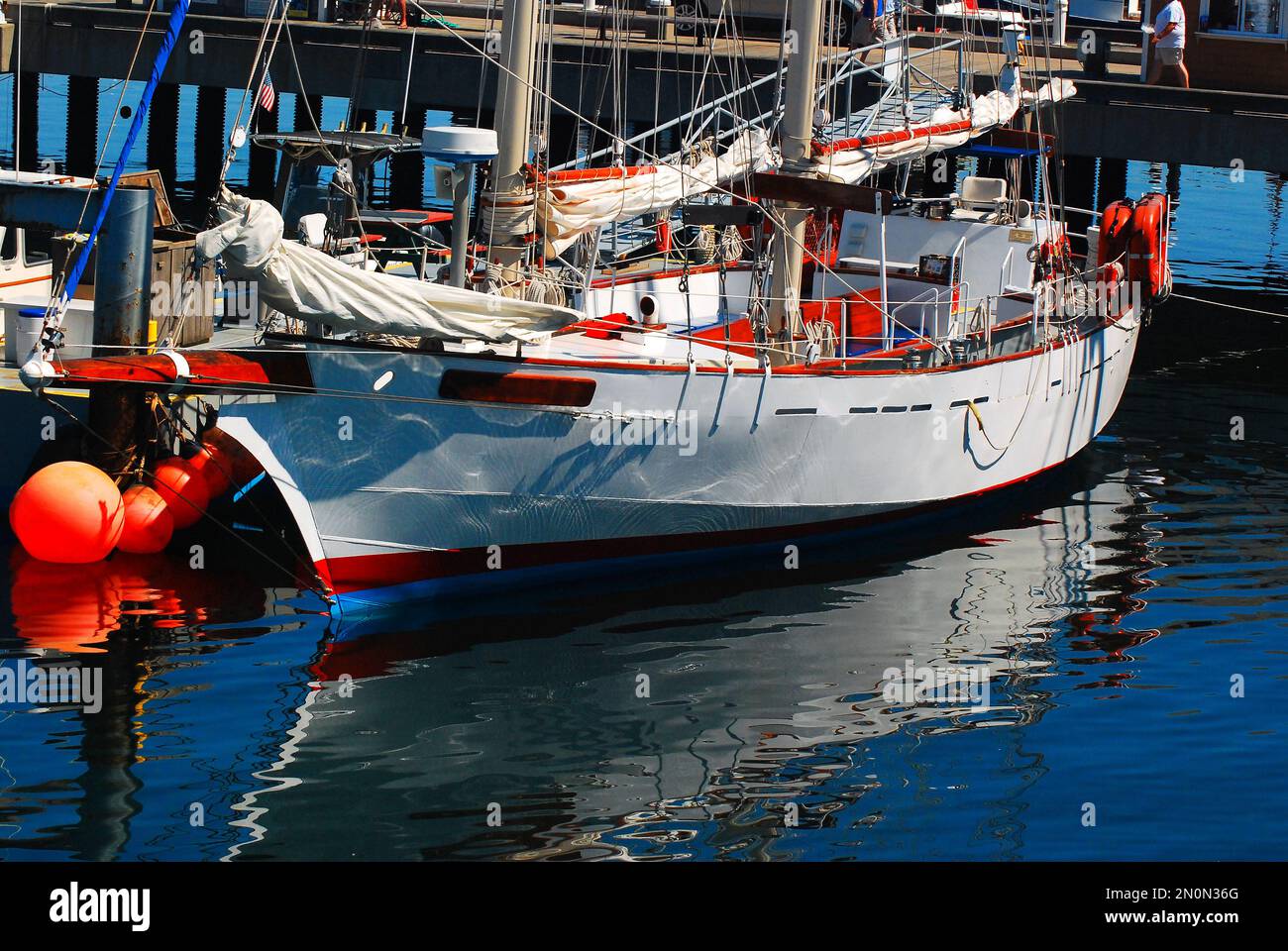 Boat reflection provincetown water hi-res stock photography and images ...