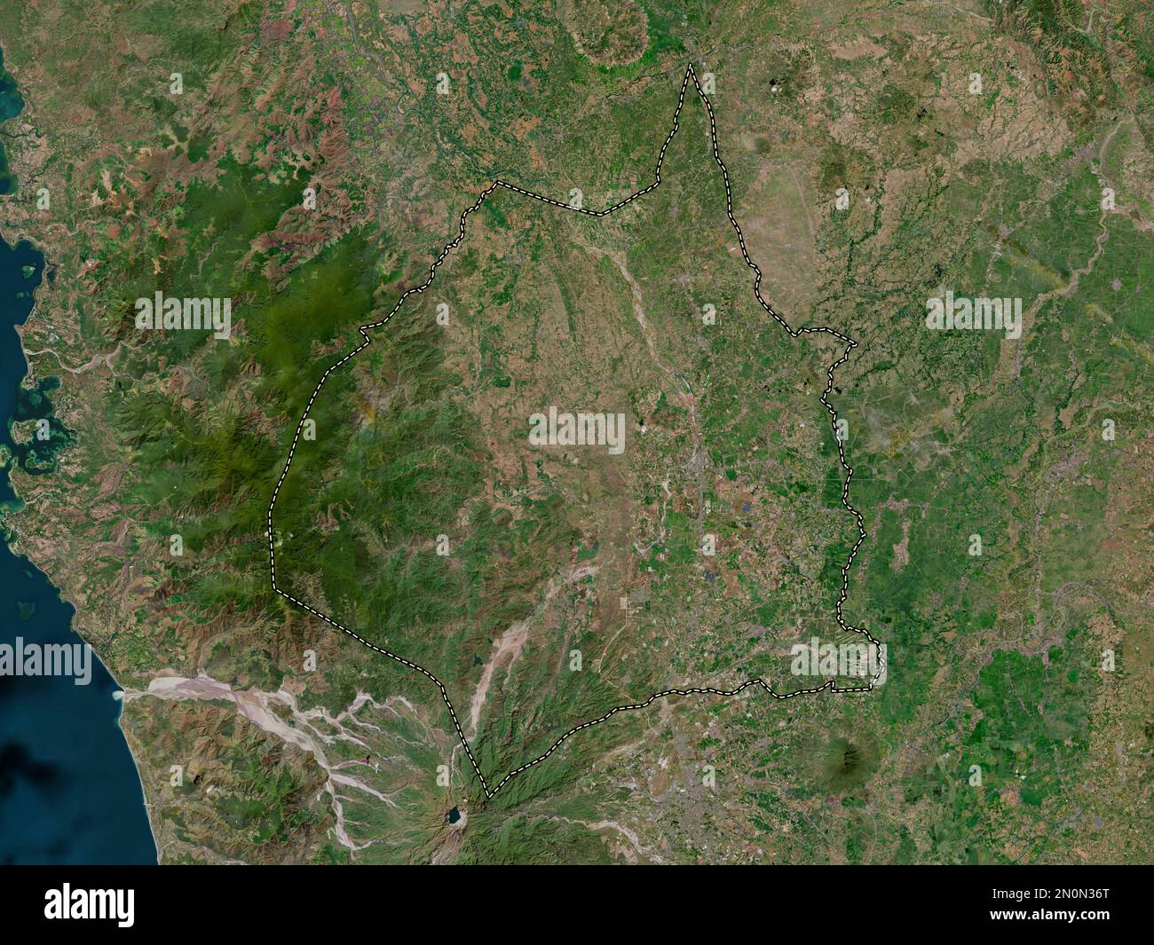 Tarlac, province of Philippines. High resolution satellite map Stock ...