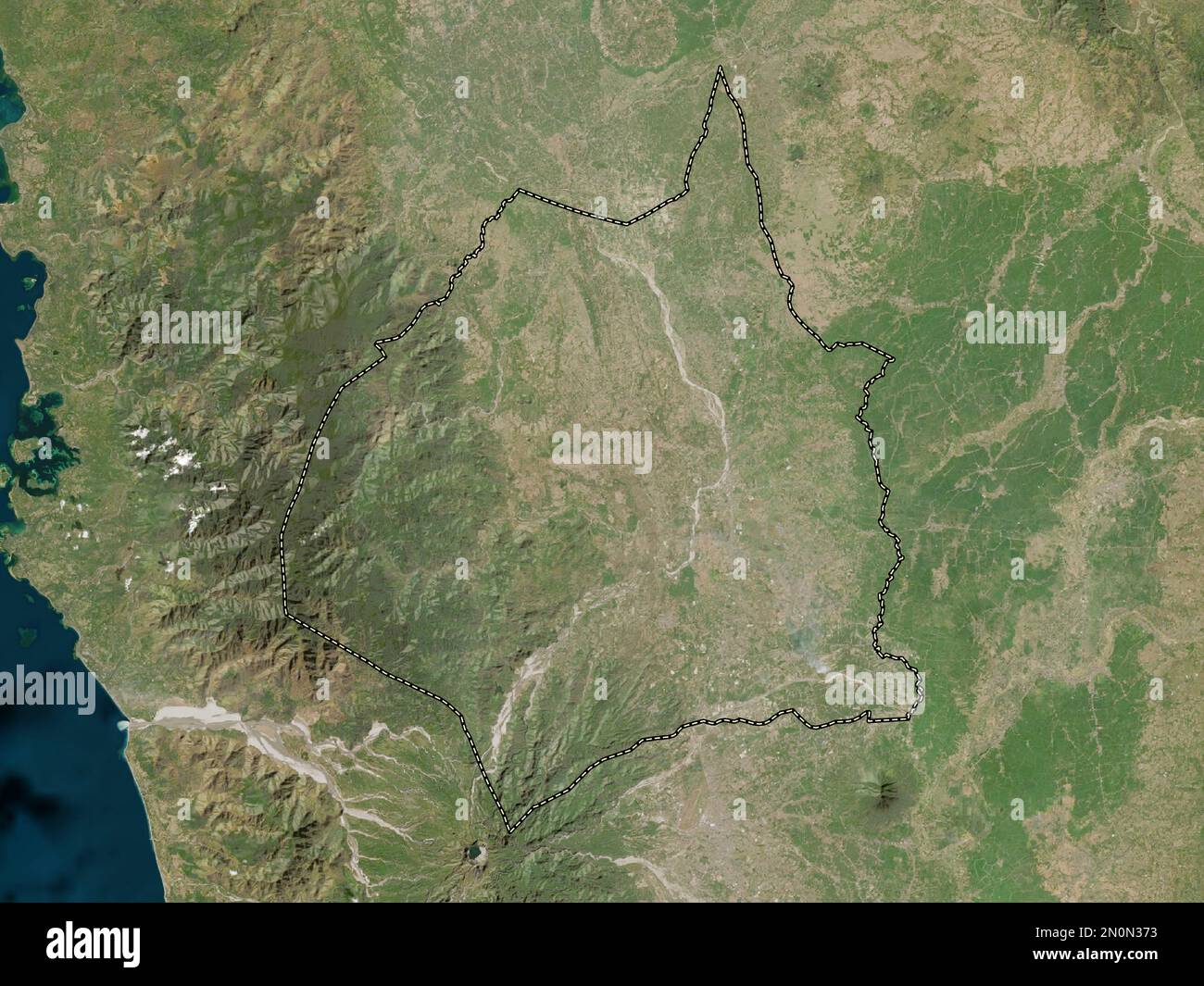 Tarlac, province of Philippines. Low resolution satellite map Stock ...