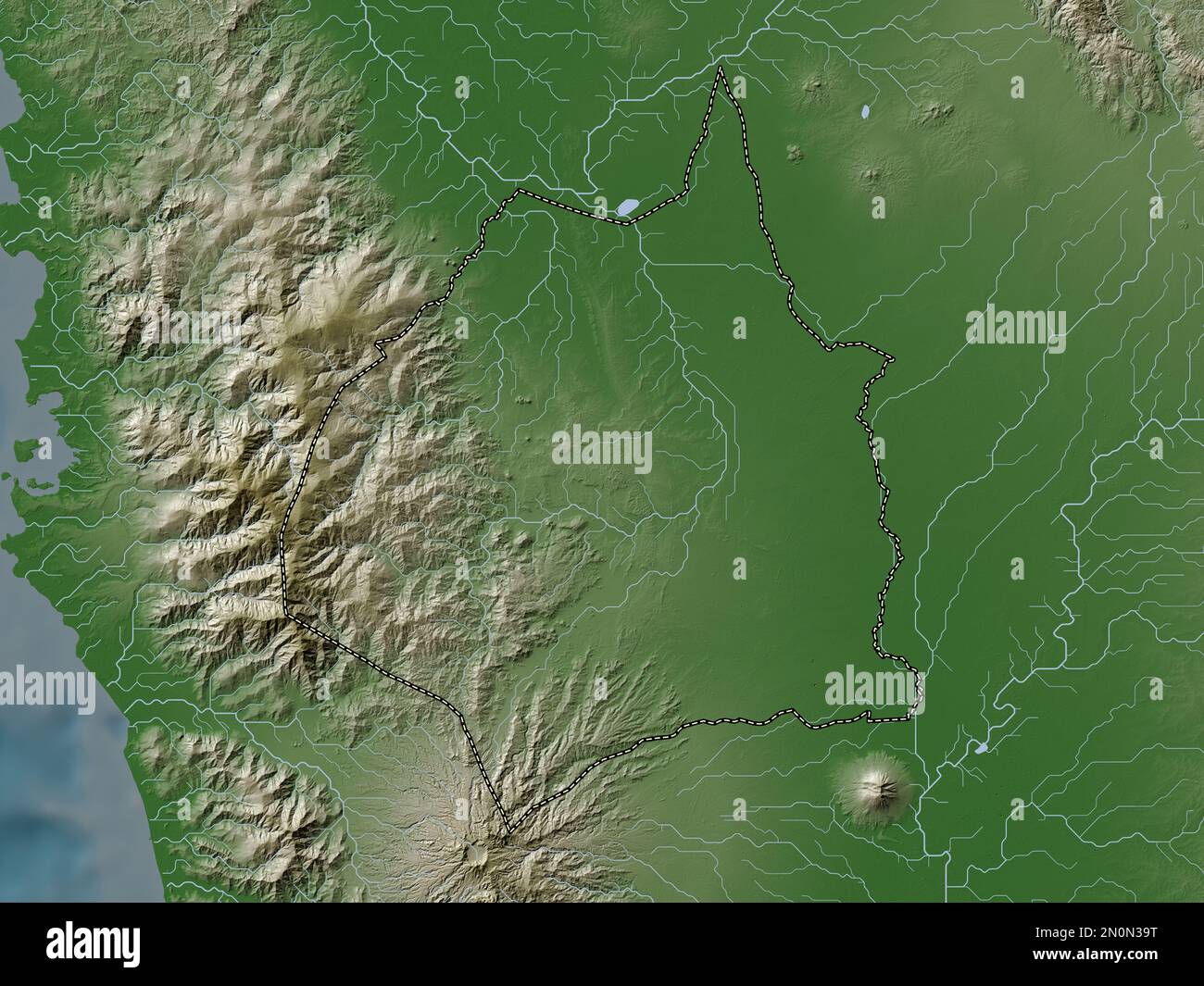 Tarlac, province of Philippines. Elevation map colored in wiki style ...